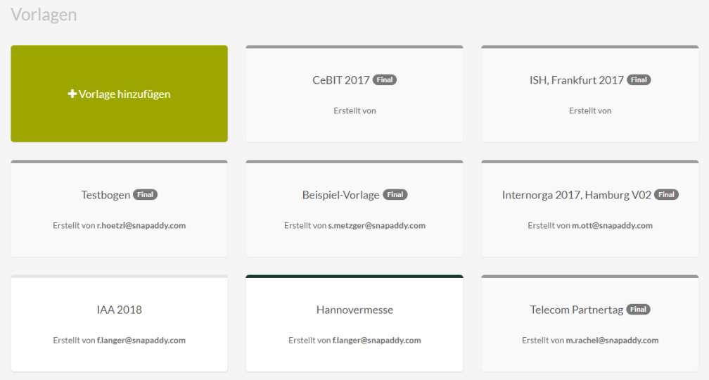 Template Configurator for your visit reports | snapAddy