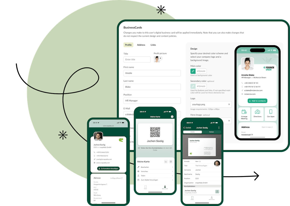 BusinessCards - the smart way to make contact | snapAddy