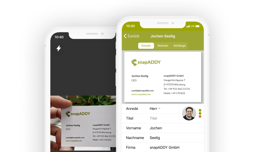 Leads & Kontakte automatisch erfassen | snapADDY