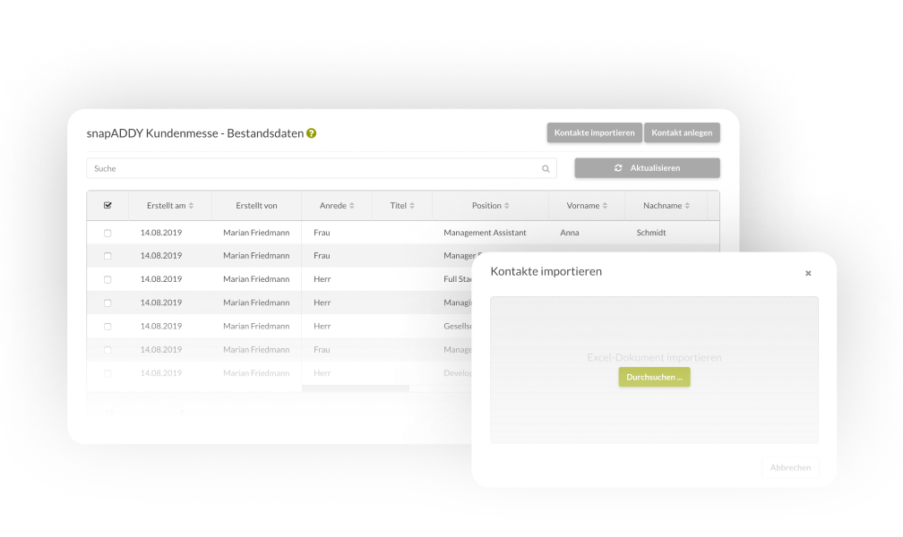 Recopilación de los informes con la aplicación | snapAddy