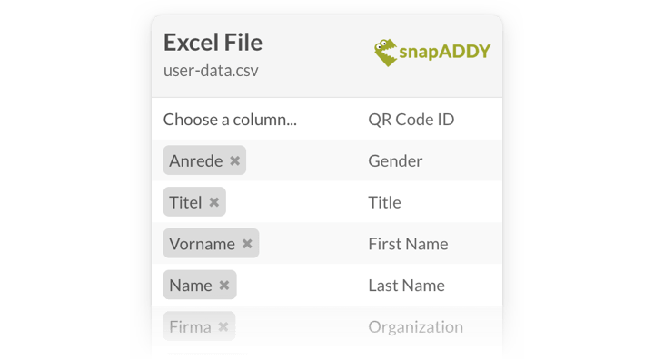 Acceso a los datos maestros | snapAddy